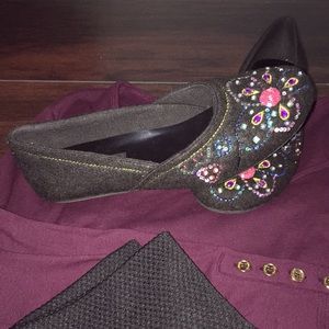 Splash | Shoes | Beaded Black Flats | Poshmark